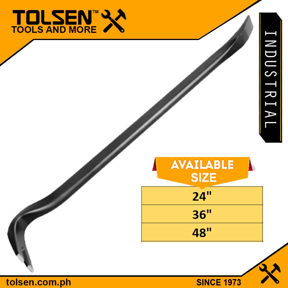 Tolsen Heavy Duty Wrecking Crow Bar Thick Steel (24" | 36" | 48 ...