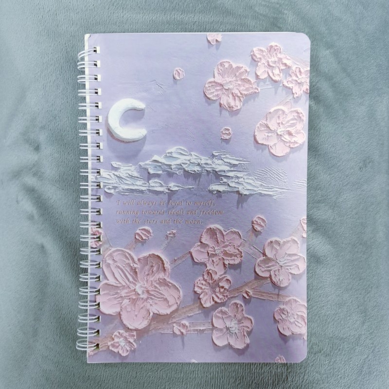 A5 Cute 60 sheets Spiral Notebook Cartoon Ins Style Coil Notepad School ...