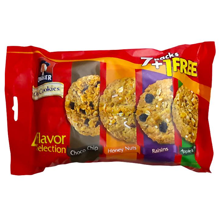 Quaker Oat Cookies, 7 Packs + 1 FREE, 4 Flavor Selection | Lazada PH