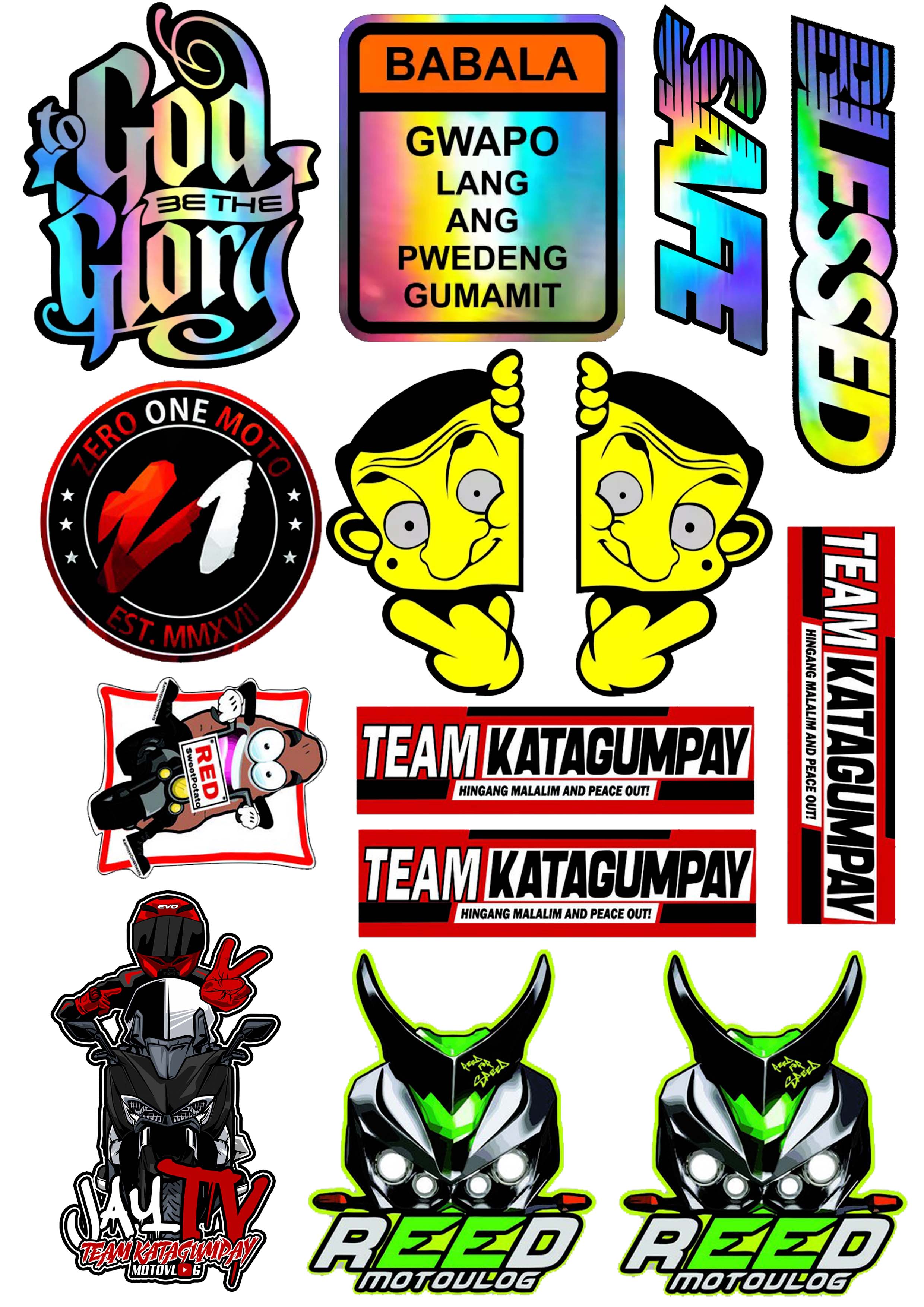 BEST SELLER STICKER VINYL LAMINATED WATERPROOF STICKER A4 SIZE TEAM ...