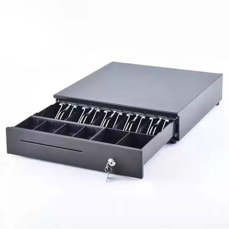 POS Electronic Cash Drawer Box Storage 5 Bills Grid 5/6 Coins Stall ...