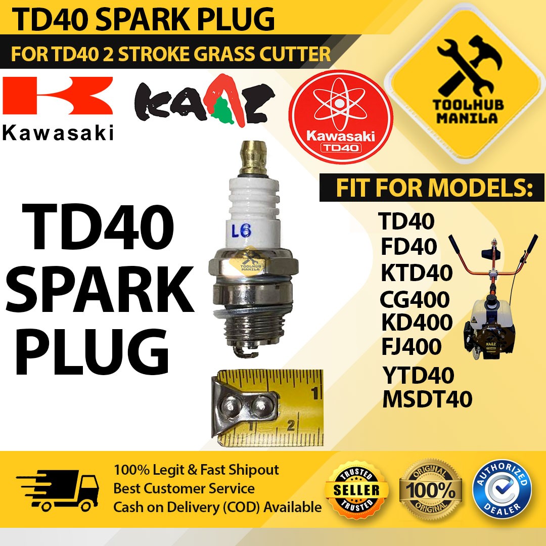 TD40 Sparkplug Spark Plug for Kawasaki 2 stroke TD40 FD40 Grass Cutter ...