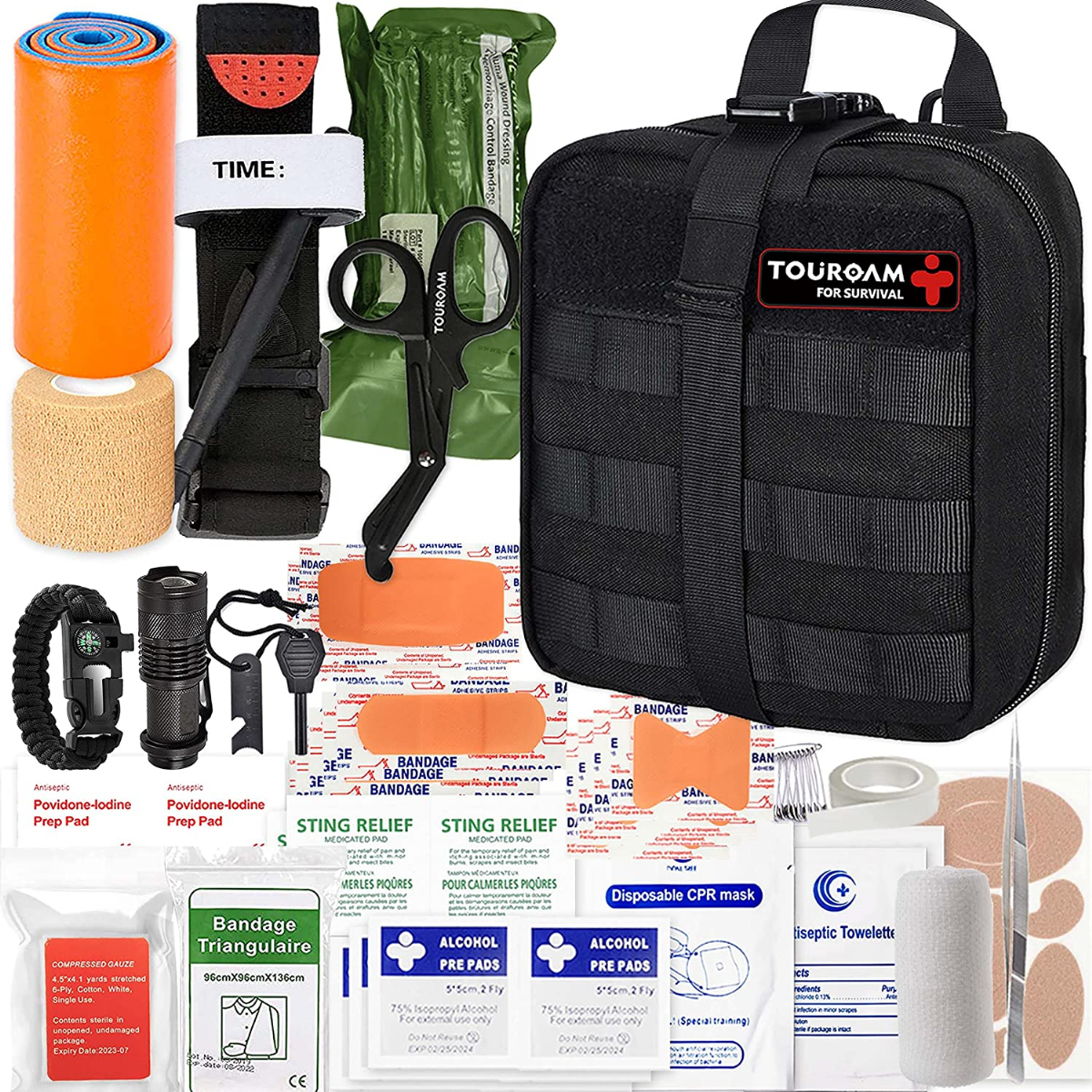 TOUROAM IFAK First Aid Kit, Trauma Kit Molle Tactical Emergency First ...