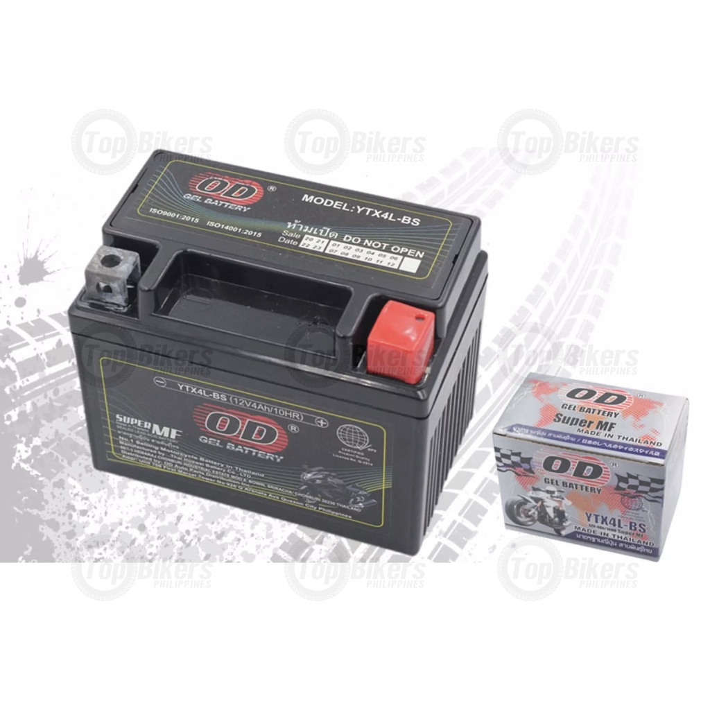 HOT SALE OD Battery YTX4L-BS 4L XRM, Wave, Click, BeAT, Mio i 125, MX ...