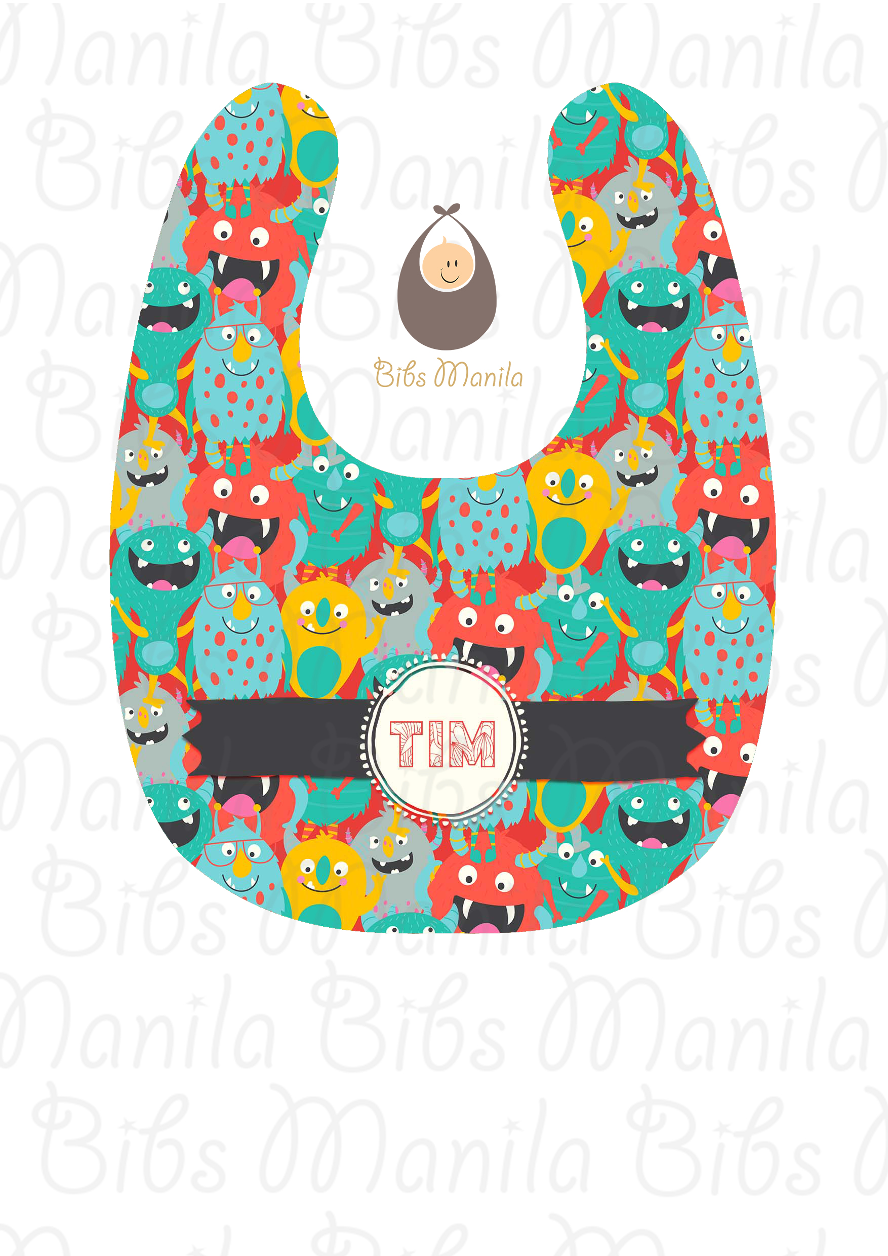 Bibs Manila Monster Party Personalized Bib | Lazada PH