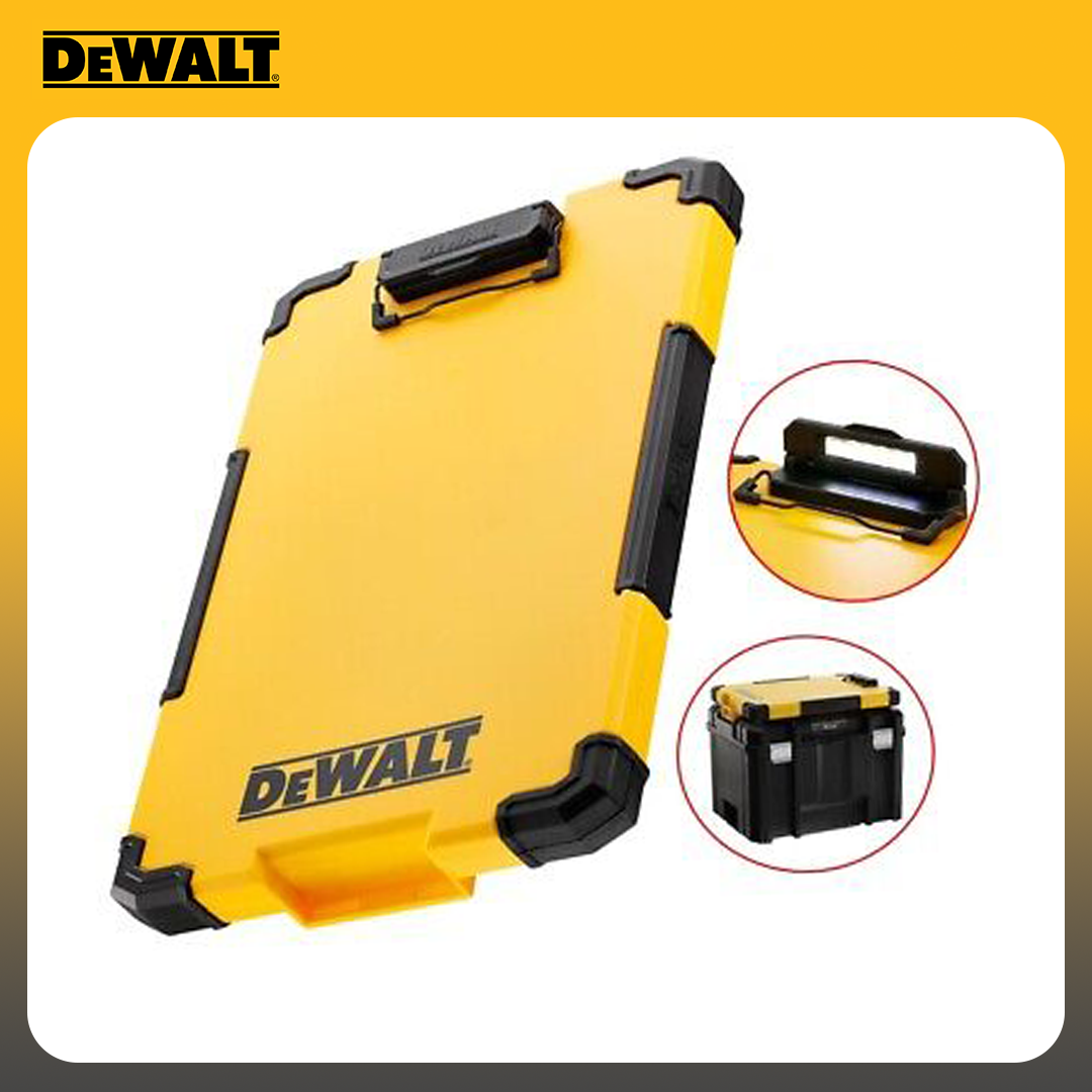 DeWalt Tstak Clipboard with LED Light and DeWalt Pouch (Battery ...