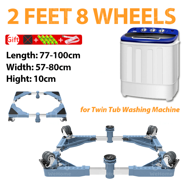 WeHome Ref Stand Washing Machine Stand with Wheels 8 Legs 8 Wheels ...