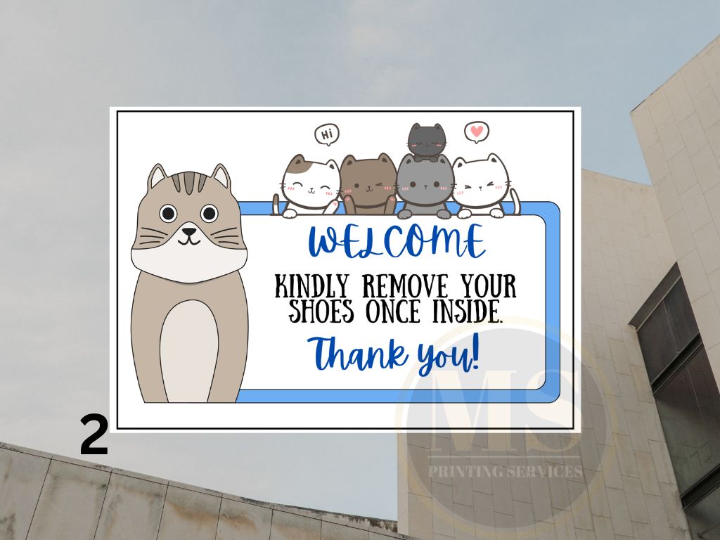 Remove Shoes Signage 2 (Laminated A4 Size) | Lazada PH