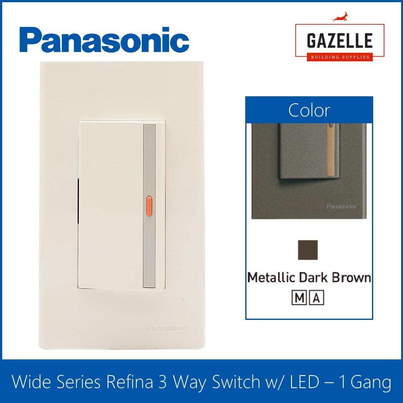 Panasonic Refina Wide Series Illuminated 3 Way Switch w/ LED - 3 Gang 1 ...