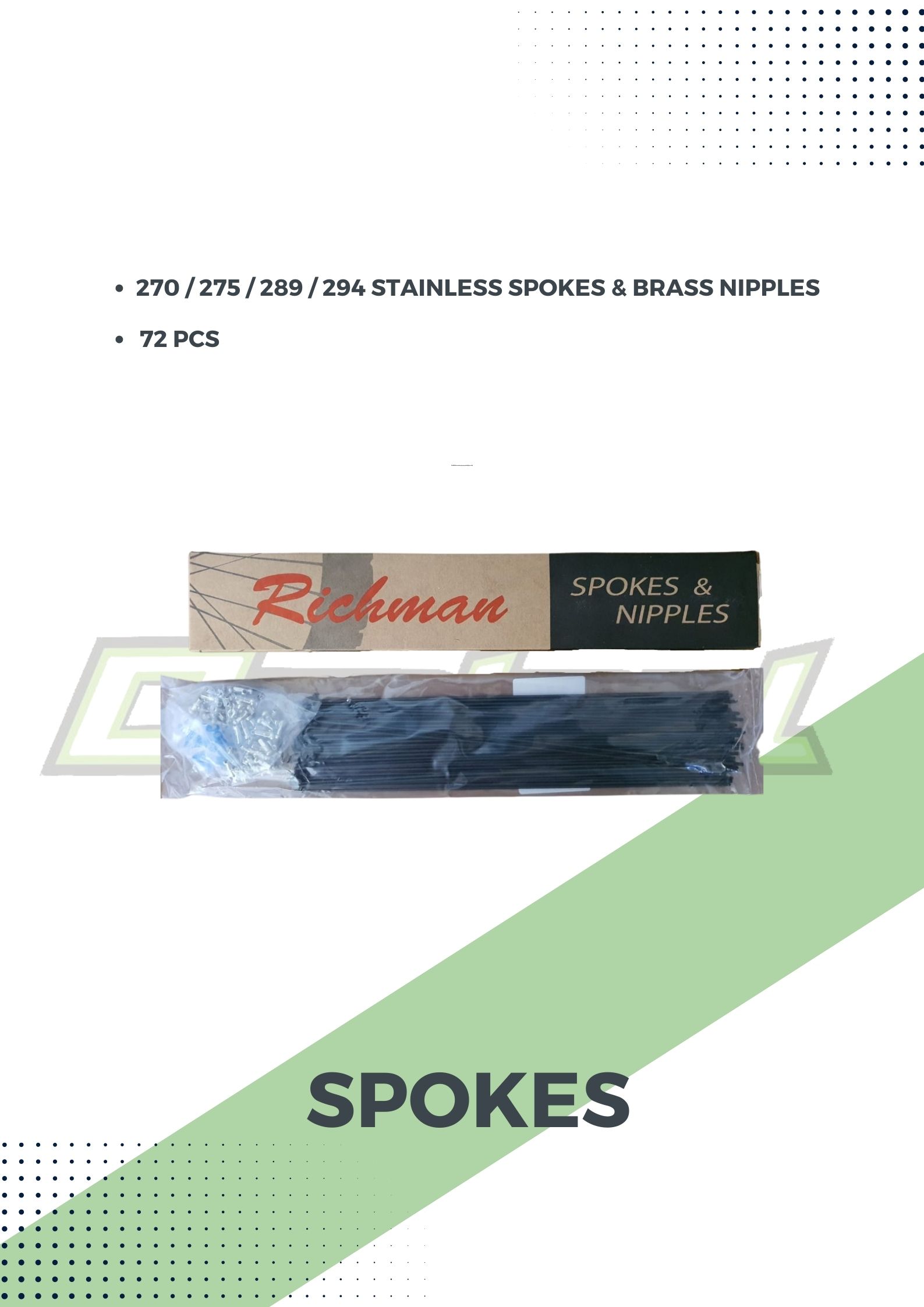 Richman Spokes Stainless 72Pcs With Nipples | Lazada PH