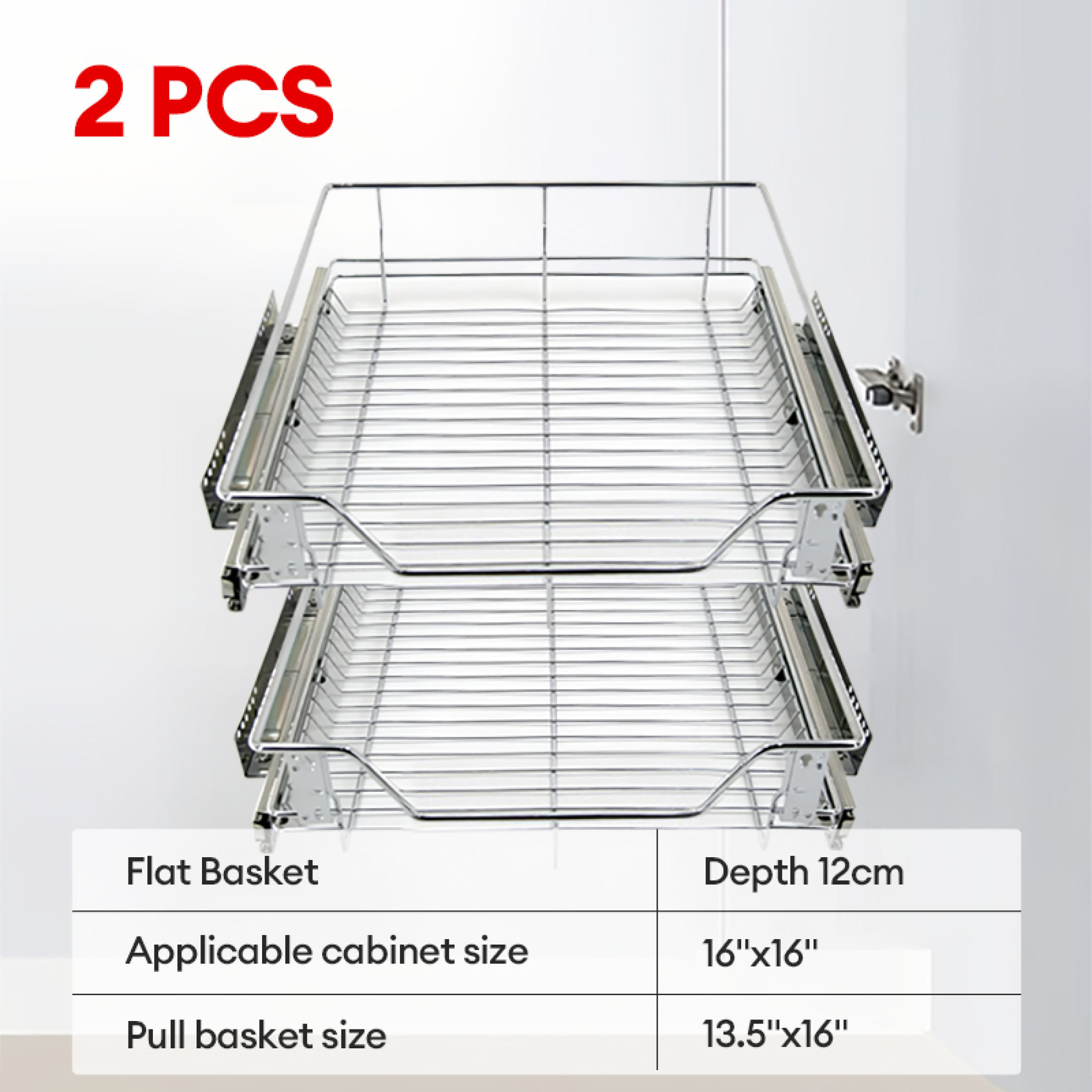 MISN 2 in 1 Pull Out kitchen Cabinet Pull Out Basket Dish Rack Kitchen ...