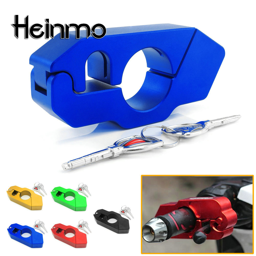 Universal CNC Motorcycle Handlebar Lock Grip Brake Lever Throttle ...