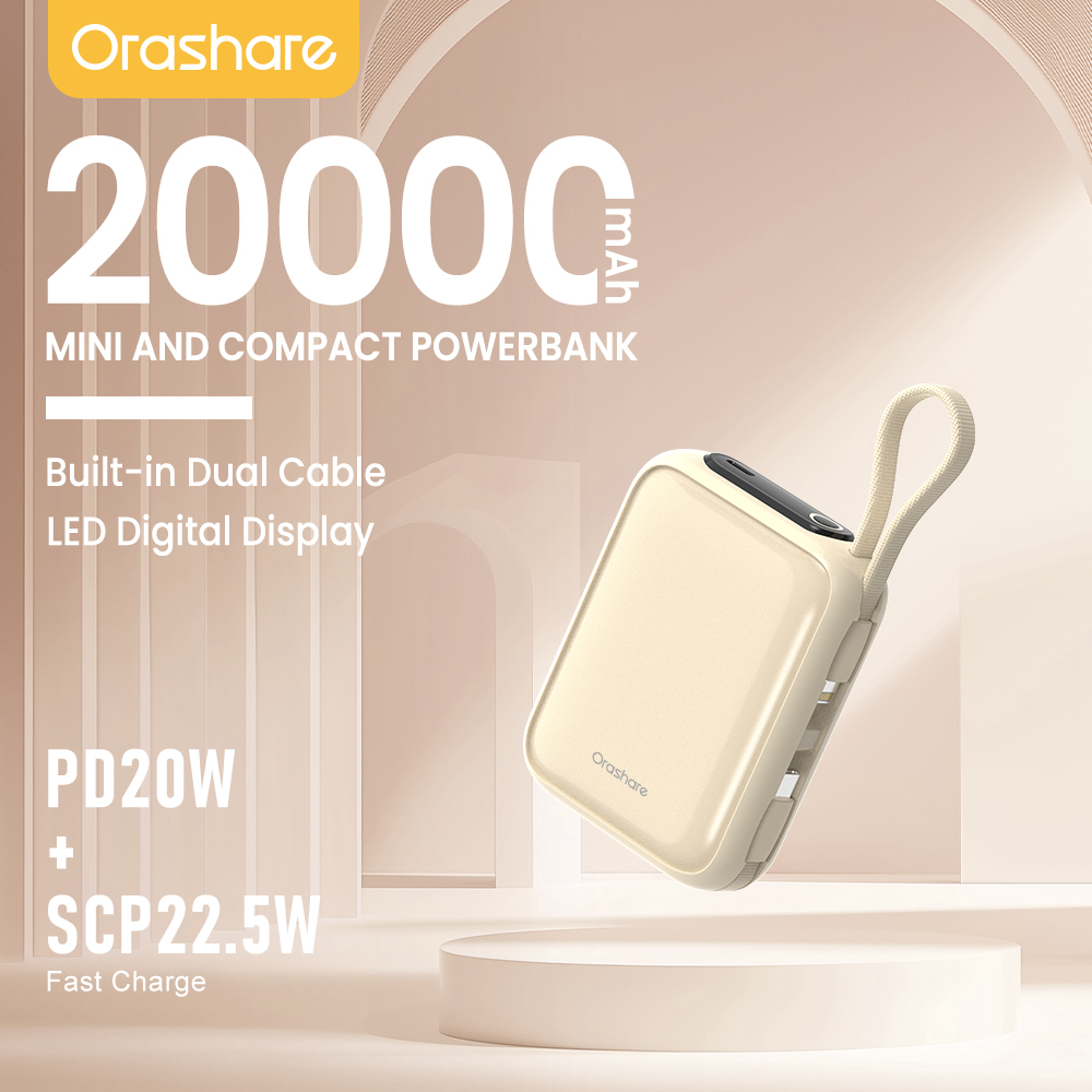 Orashare PCM20 Mini Powerbank 20000mAh 22.5W Super Fast Charge Powe ...