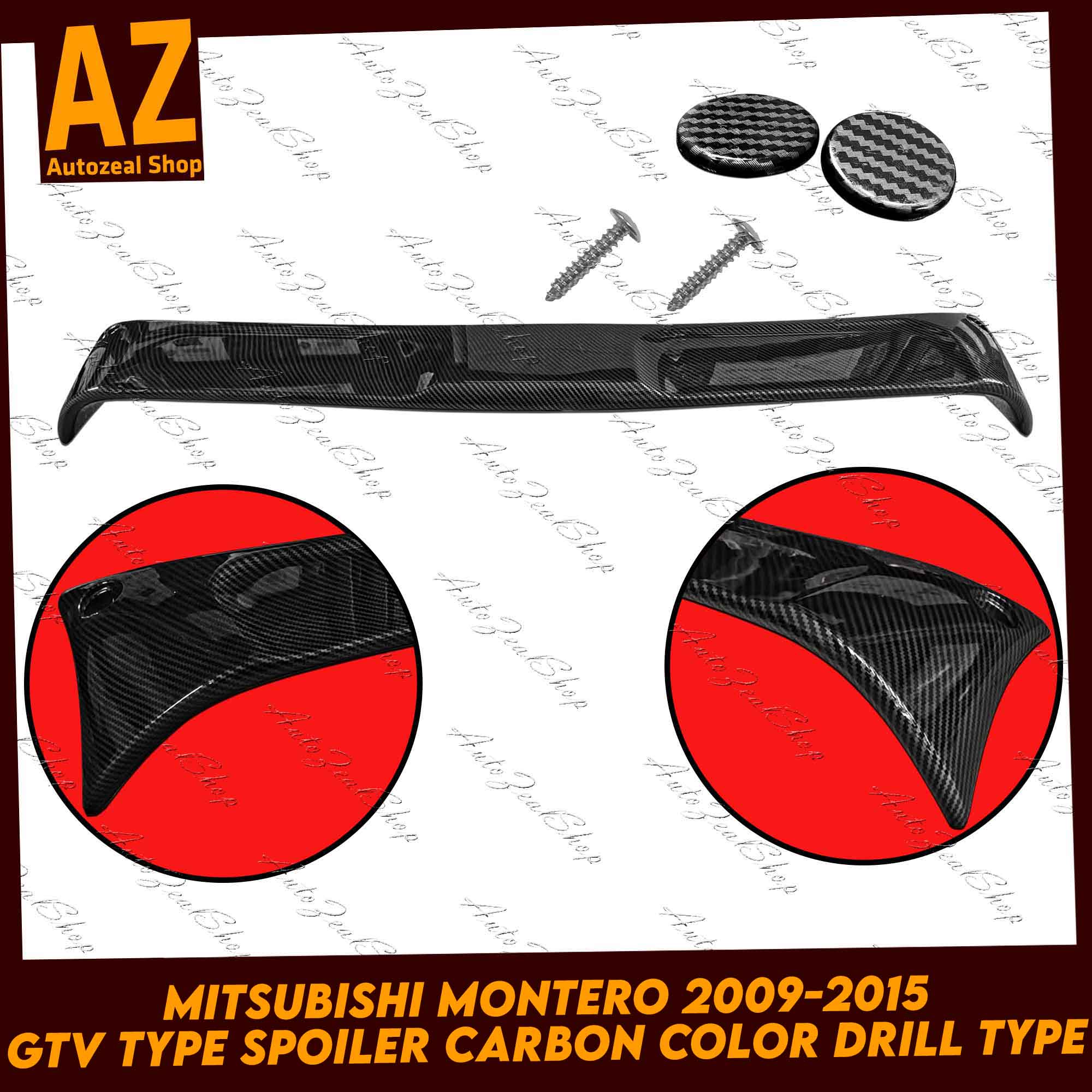 Mitsubishi Montero 2009-2015 Drill GTV Type Spoiler for Rear Trunk ...