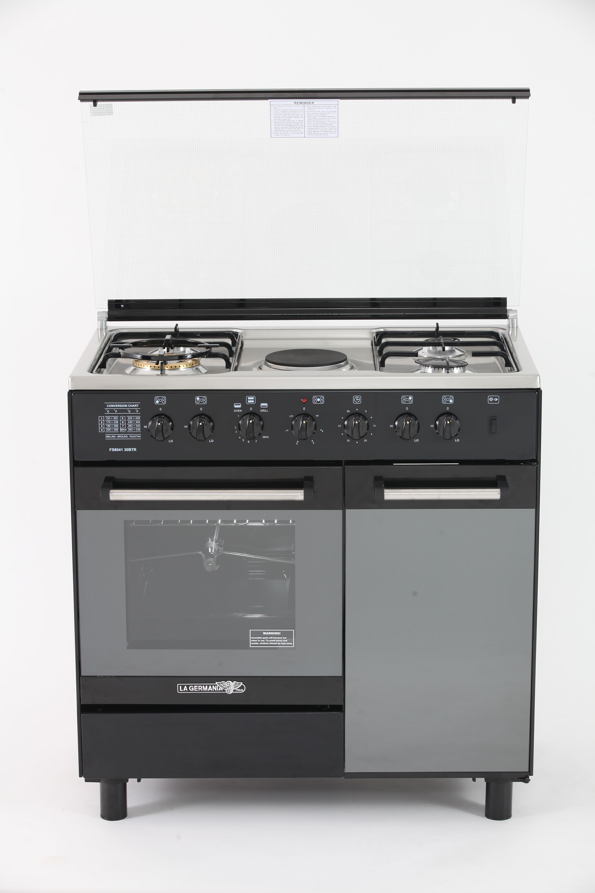 La Germania Range 84cm FS8041 30BTR (800 Series / Gas Oven / Porcelain ...