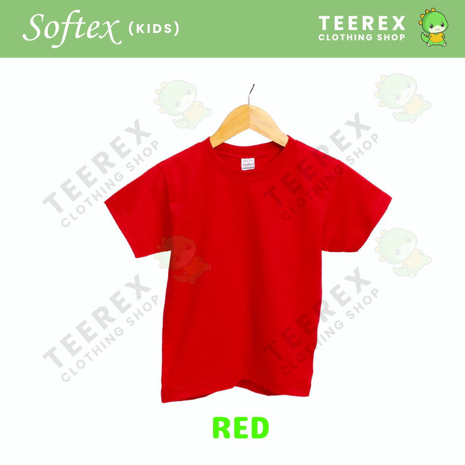SOFTEX KIDS Roundneck PLAIN T-SHIRT - Shades of Red | Lazada PH