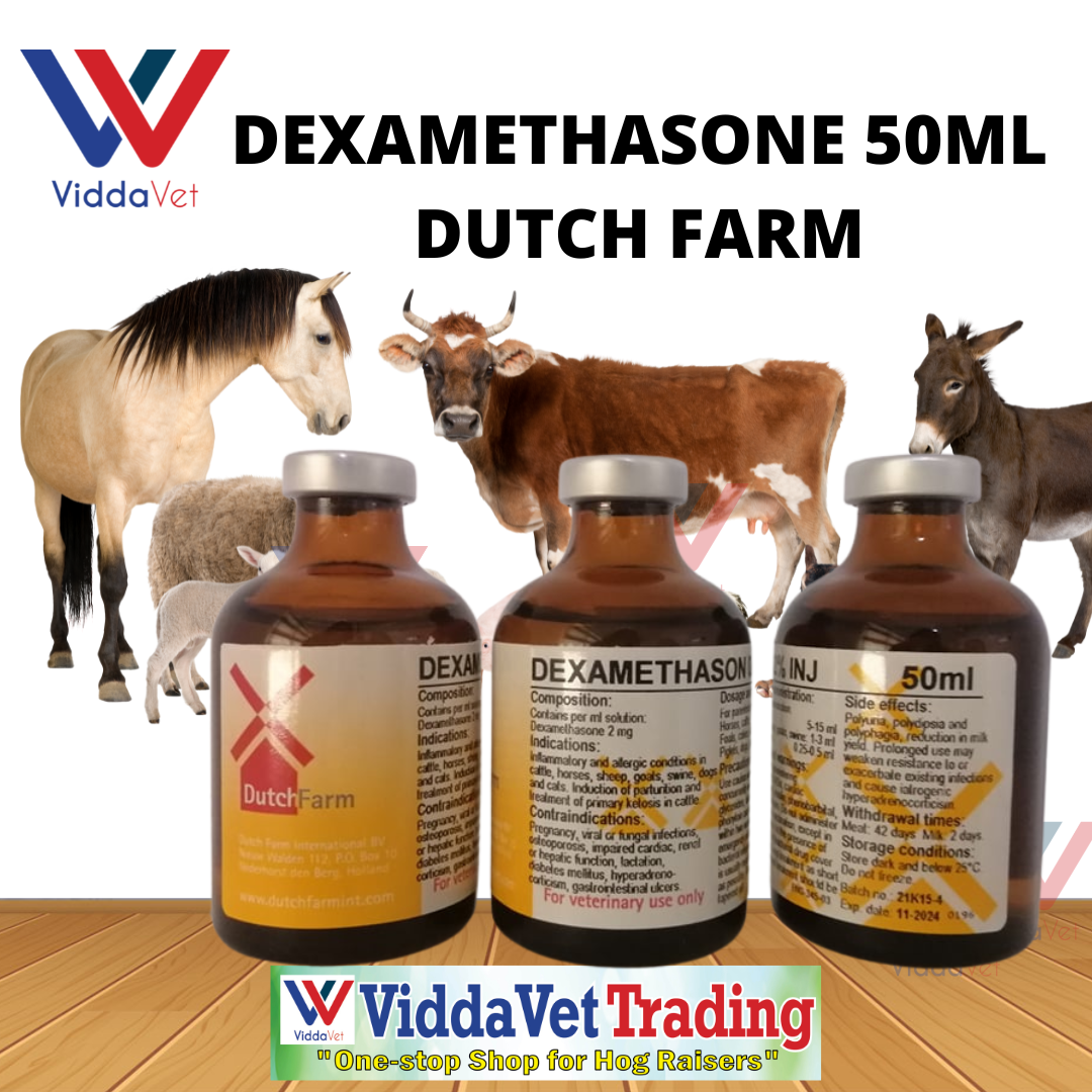 Viddavet Dutchfarm Dexa 0.2% 50ml for animals pigs livestock | Lazada PH