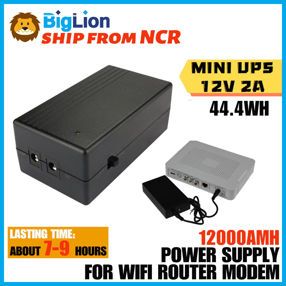 Portable Uninterruptible Power Supply Mini 12V 2A DC UPS For Router ...
