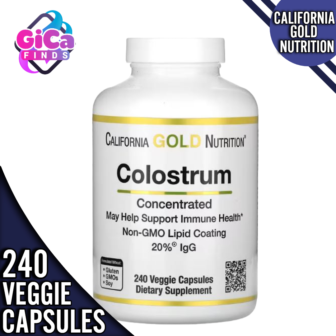 California Gold Nutrition, Colostrum, Concentrated, 240 Capsules Immune ...