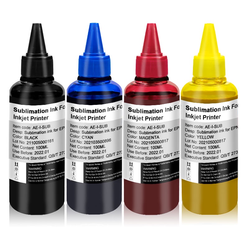 4 Color Sublimation Printer Ink Refill Product Cartridge 100ML For ...
