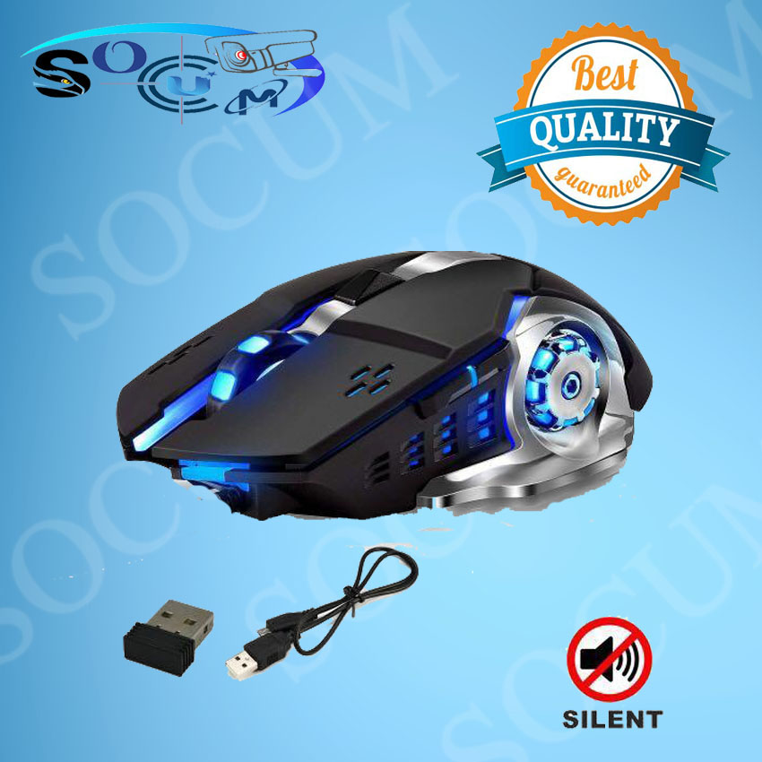 Q3 Rechargeable Wireless Silent Mouse With Colorful Light Breathing ...