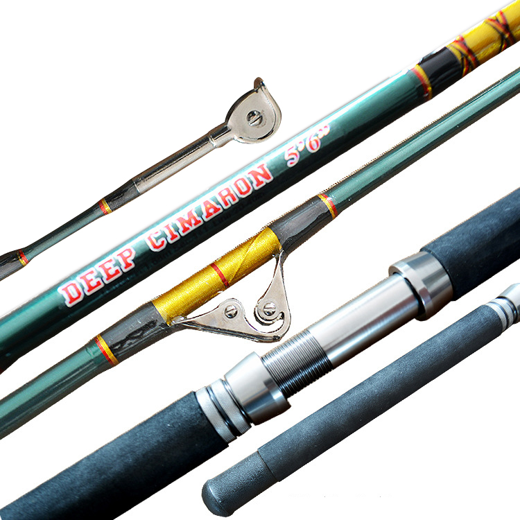【TRAINFIS】1.68 Meter Heavy Boat Fishing Rod Carbon Solid Fishing Rod ...