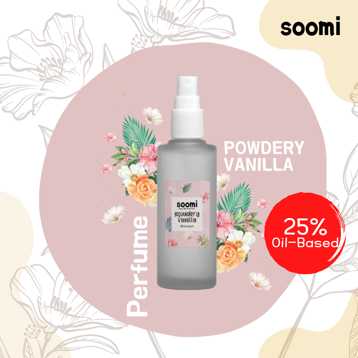 Powdery Vanilla Soomi Perfume Scent Oil-Rich Long Lasting Perfume ...