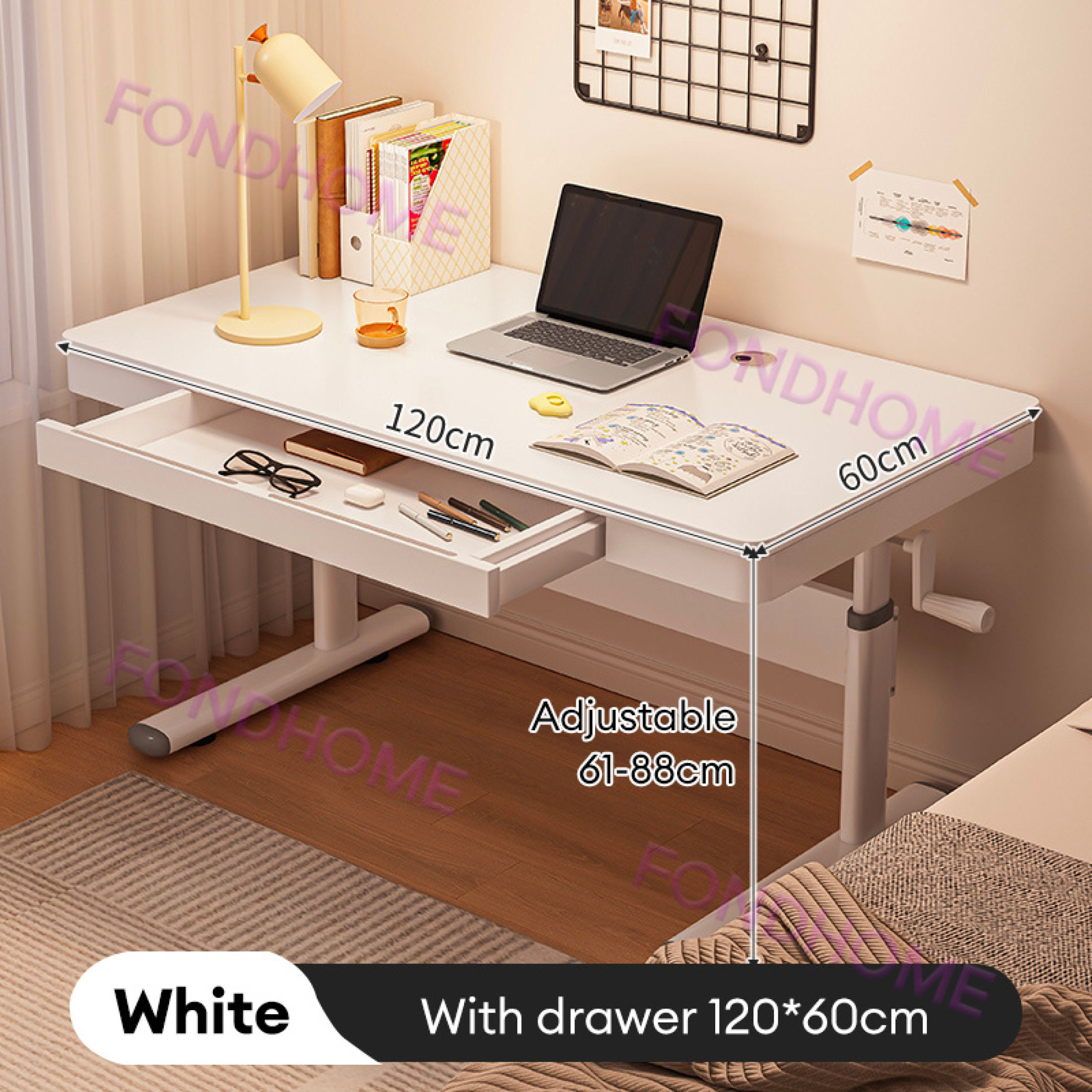 [Adjustable] 80/100/120cm Office Table Computer Table Study Table Desk ...