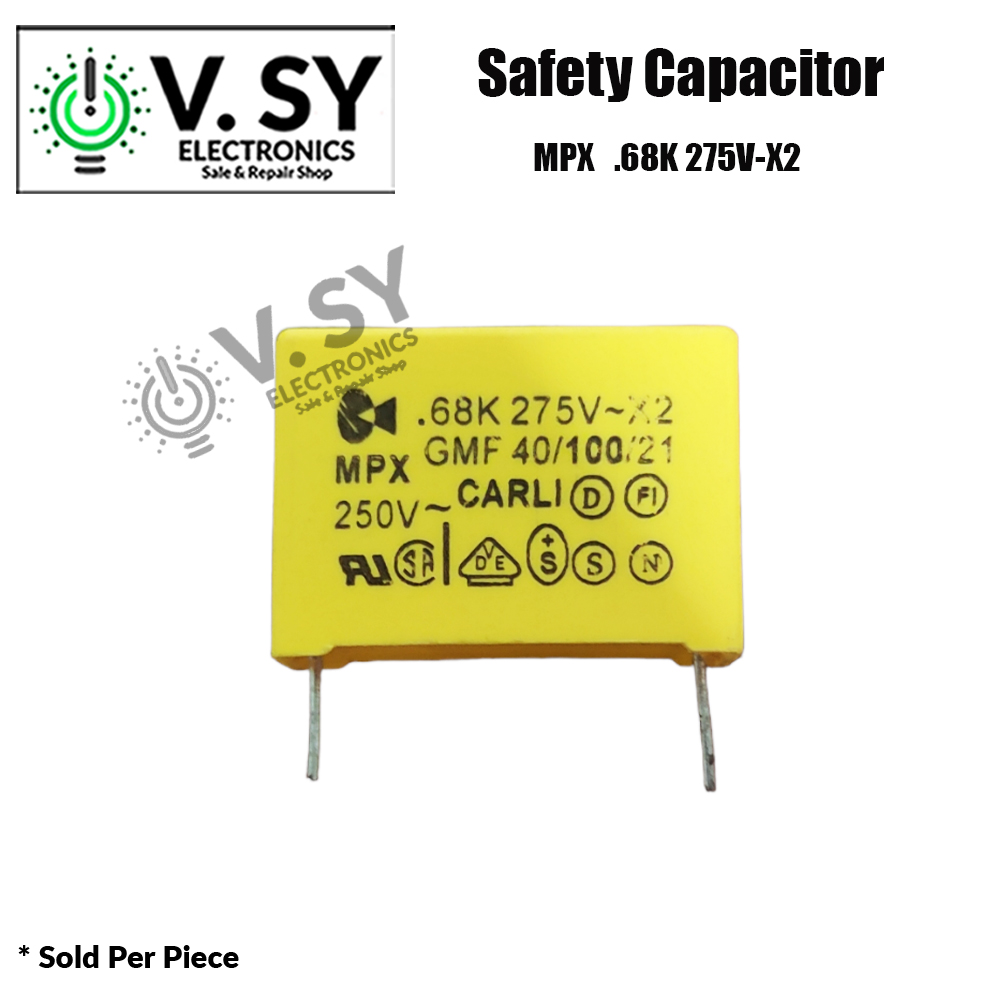 MPX Safety Capacitor 250Volts 0.68k 275V-X2 | Lazada PH