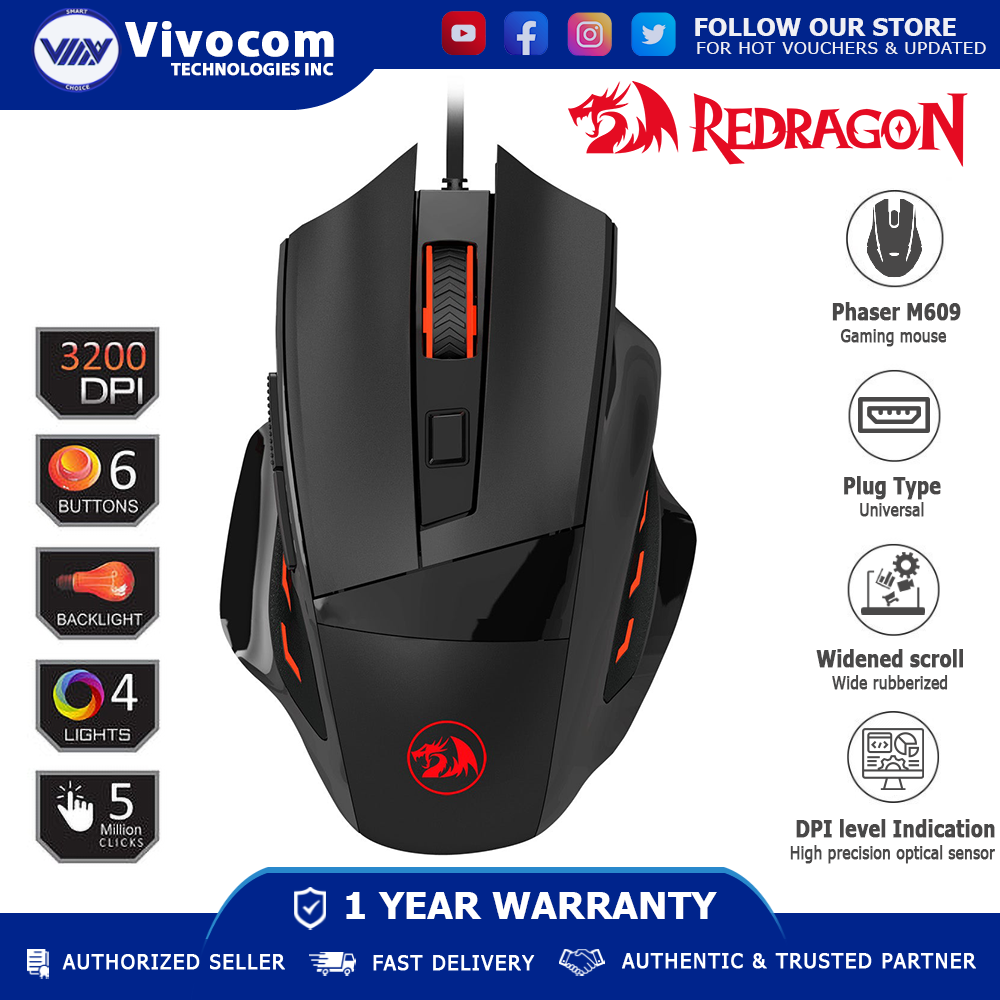 Redragon Phaser M609 Gaming mouse | Lazada PH