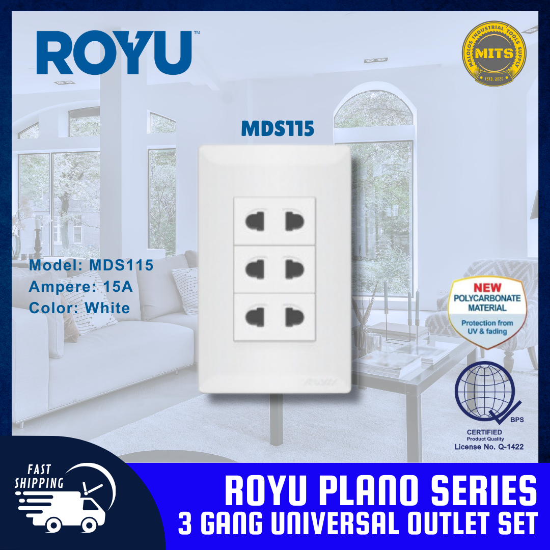 ROYU PLANO SERIES WHITE SOCKET/OUTLETS | Lazada PH