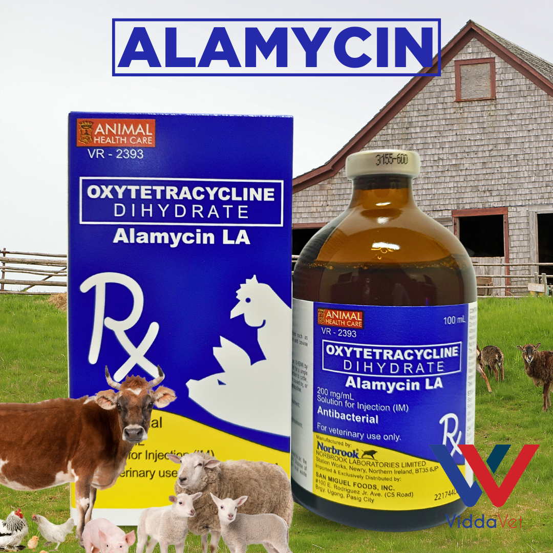 Alamycin LA Antibacterial 100ml for animals viddavet alamycin for pigs ...