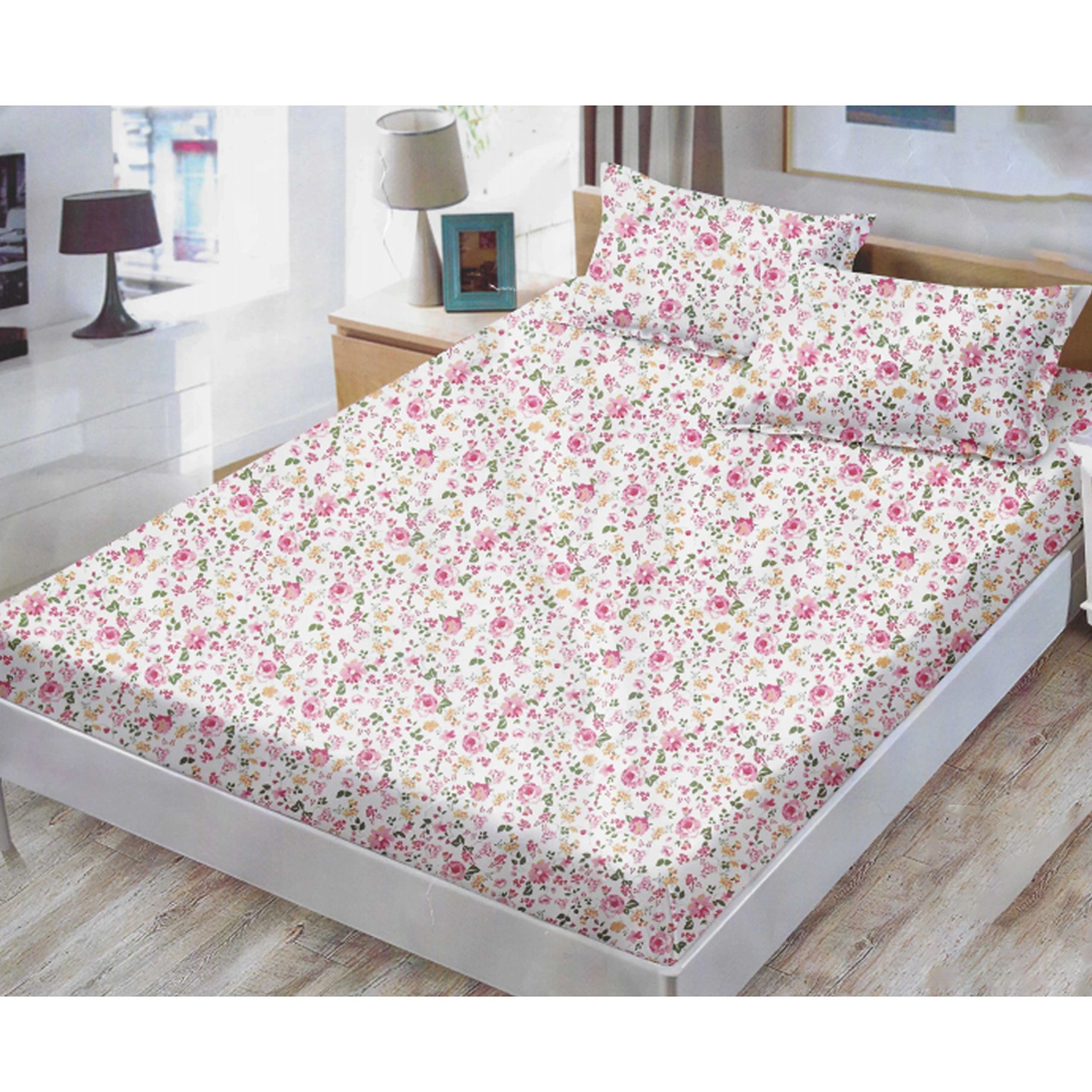 SATORI 3 in 1 Bedsheet Cover with Garter set (1 Garterized Bed Sheet ...