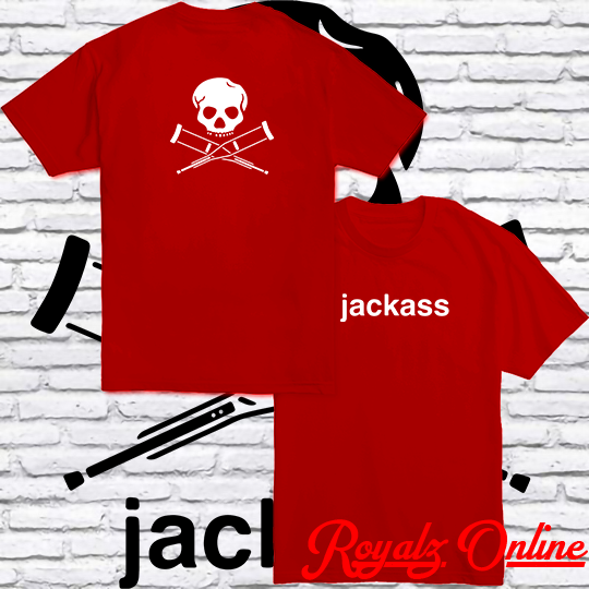 Jackass Logo Iconic Shirt Vinyl Front And Back Print (Unisex For Men ...