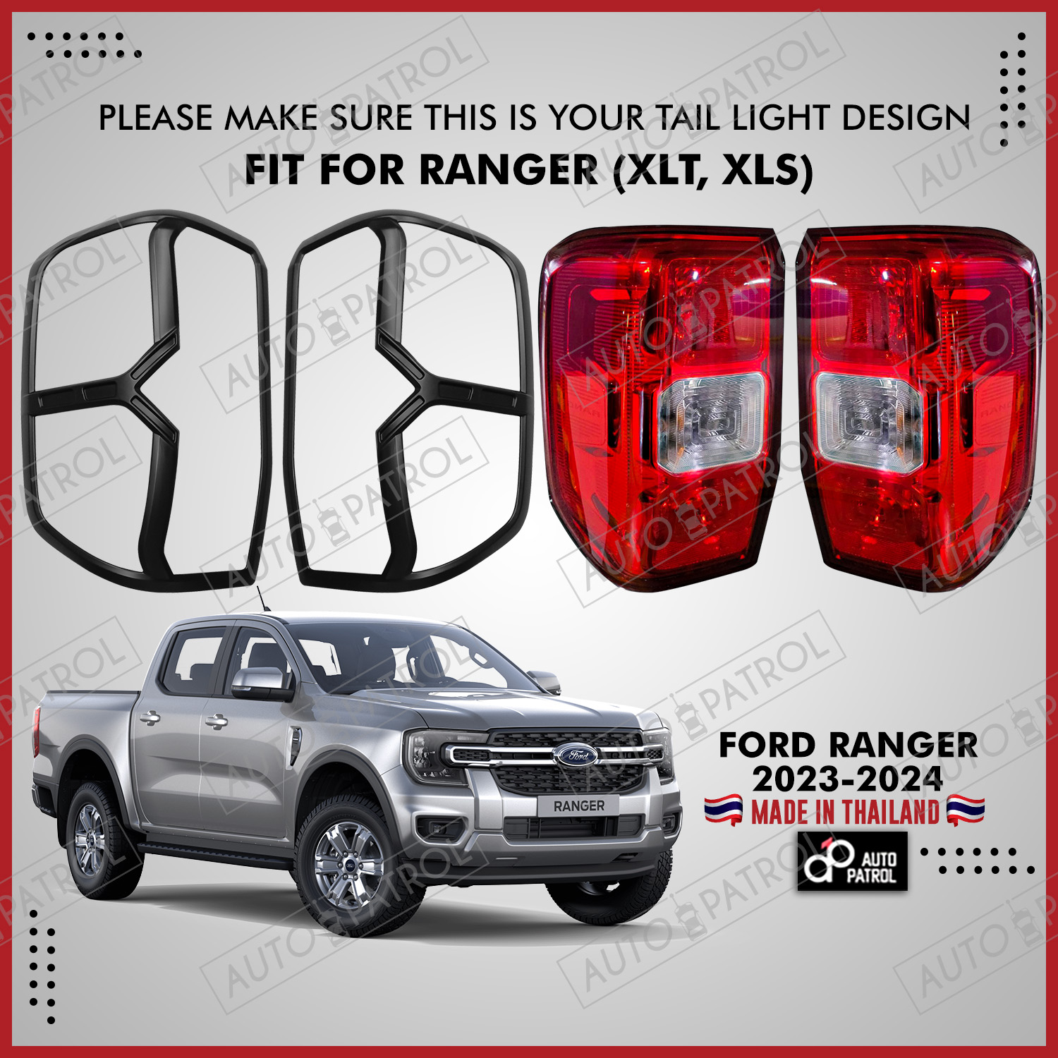 FORD RANGER (XLT,XLS,WILDTRAK TURBO) 2023-2024 TAIL LIGHT ONLY (Made in ...