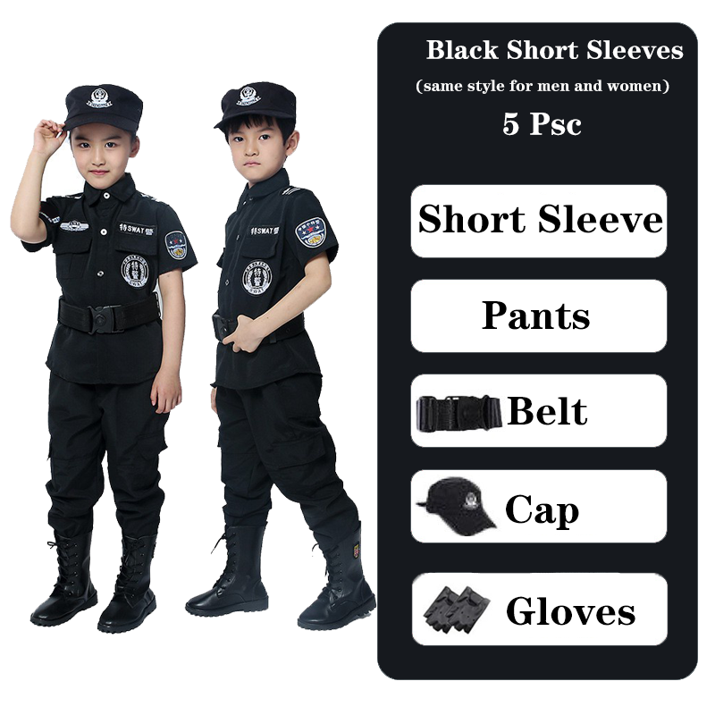 LUXA Polices Costume for Kids Cosplay Costumes Children Performance ...