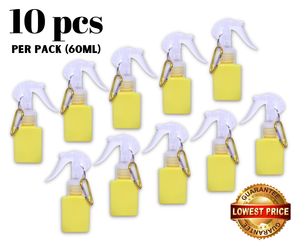 GranGuard Packed by 10 Trigger Spray Square Bottle with Keychain -60mL ...