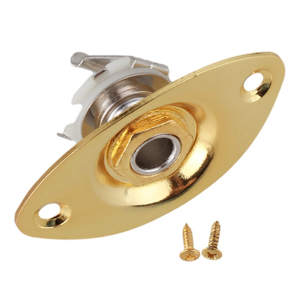 Electric Bass Guitar Jack Socket Electric Guitar Output Jack Plate Oval ...