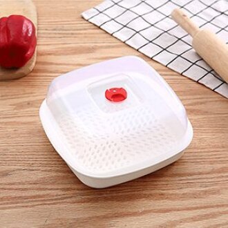 Usmartt Microwave Oven Double-layer Rounded Steamer Food Steam Tray ...