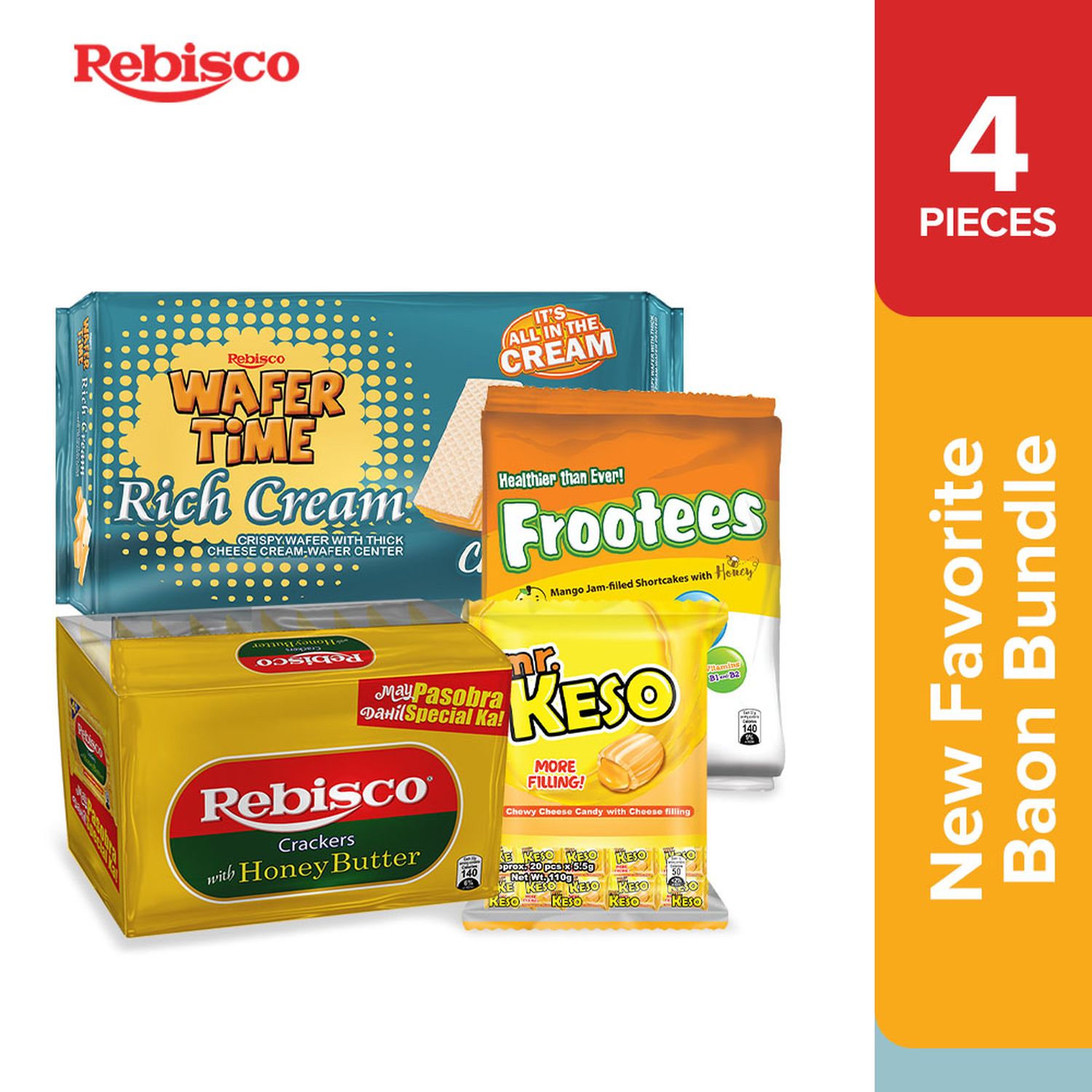 Rebisco Products Favorite Baon Bundle Pack Fudgee Barr Chocolate