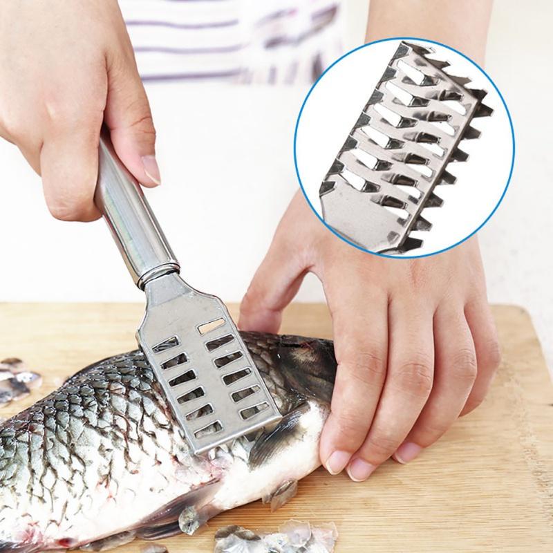 [BAZZAR] Stainless Steel Fish Scaler Faster Scraping Fish Scales Skin ...