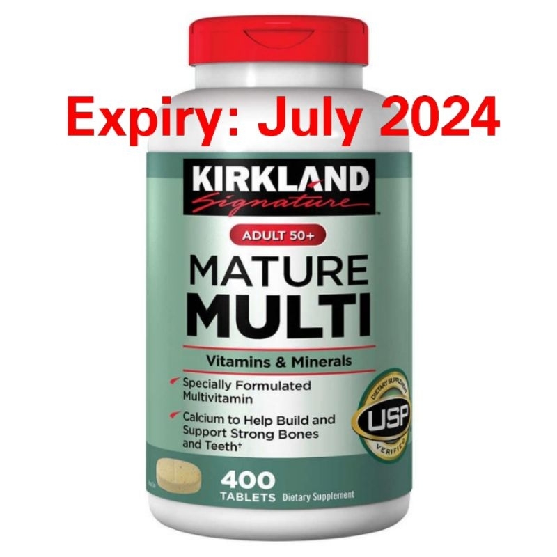 Kirkland Signature Mature Adult Multi Vitamin Tablets, 50 and 100 ...