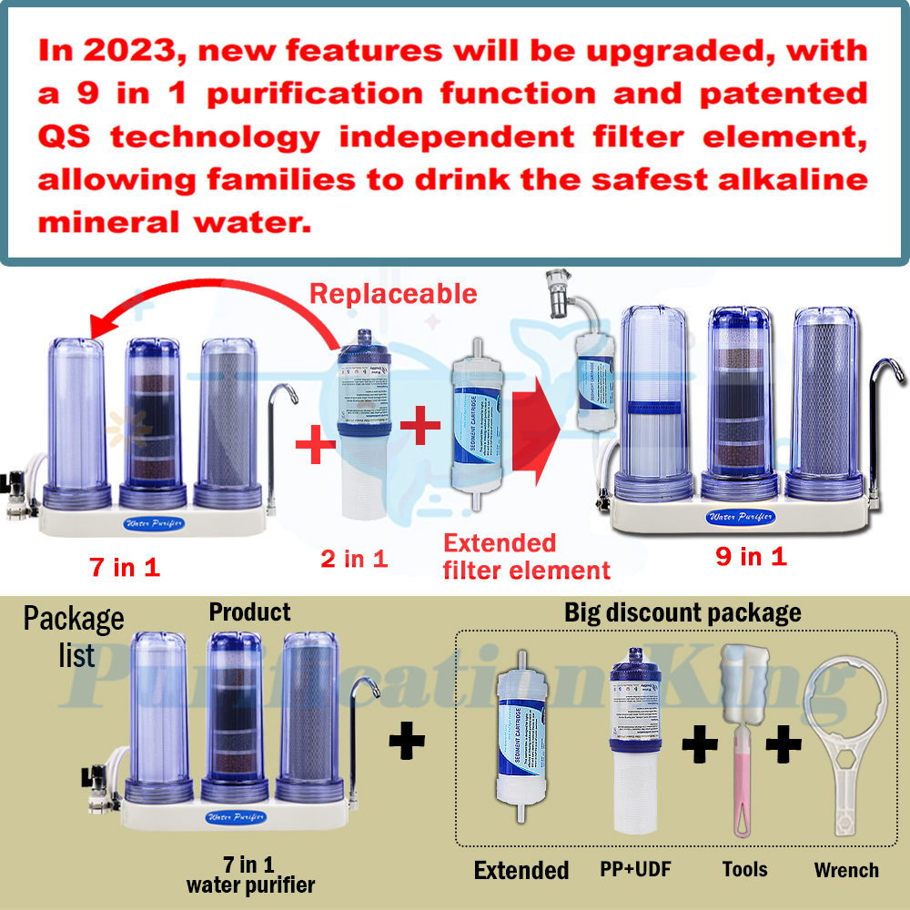 TROUWIDS Water Purifier Filter Water Filter Water Purifier 9 in 1 ...