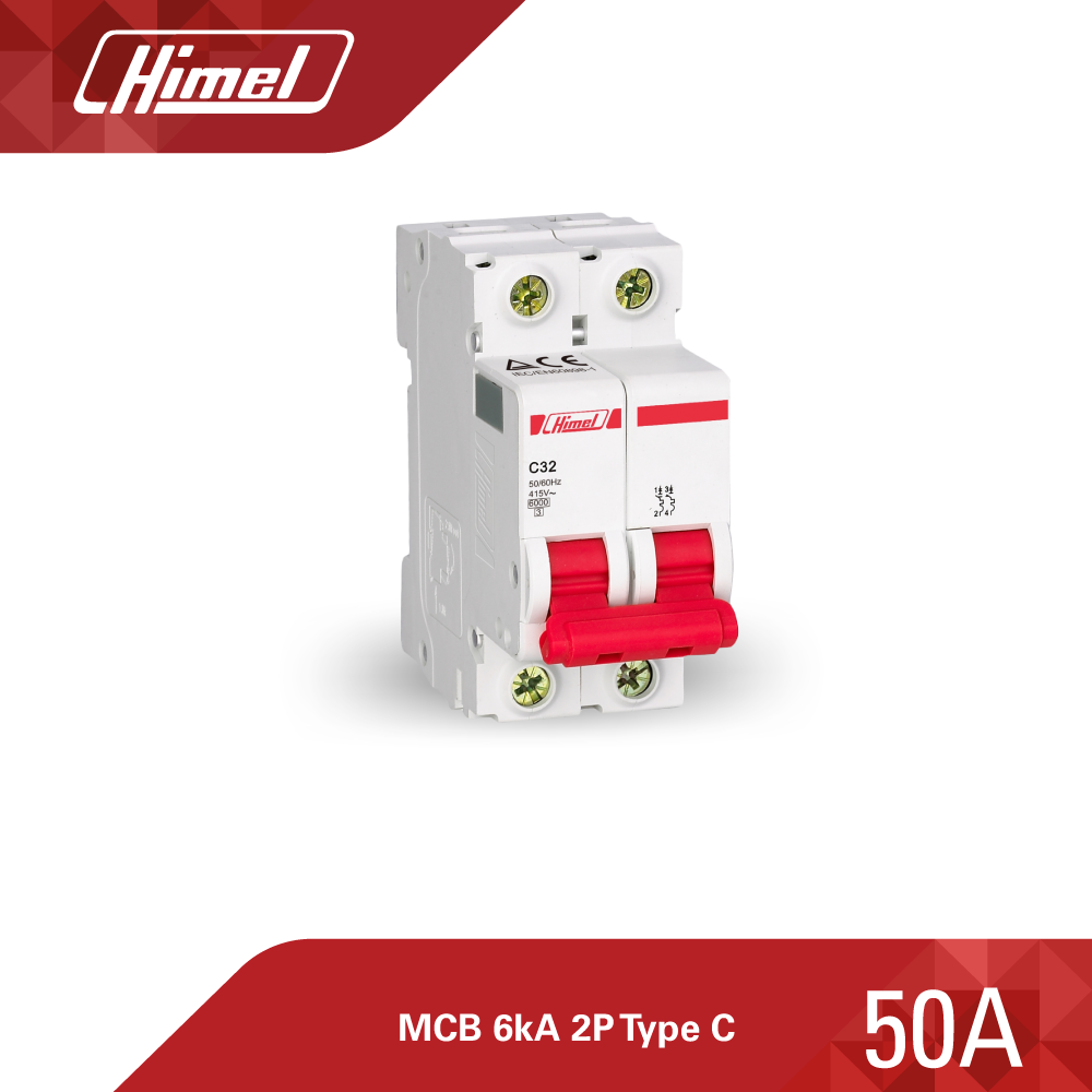 Himel Miniature Circuit Breaker 6A / 10 A / 16A / 20 A / 32A / 40A / 50A / 63A 2Poles 220V ...