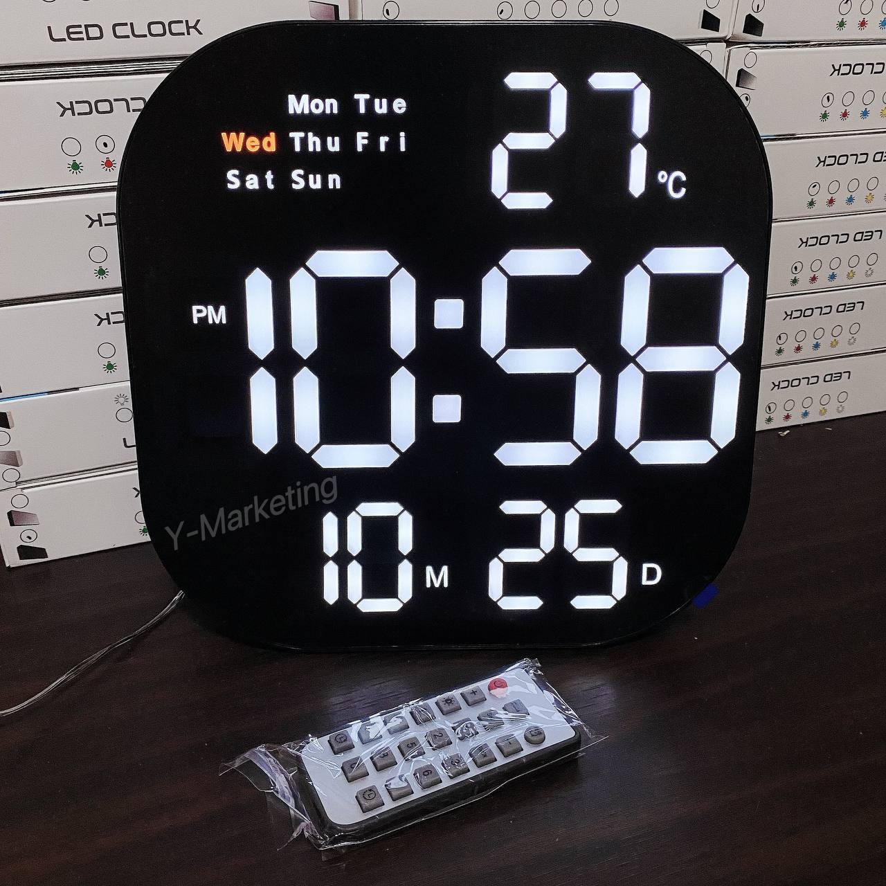 6633 Square Digital Alarm Clock With Timer And Countdown (Can Also Wall ...