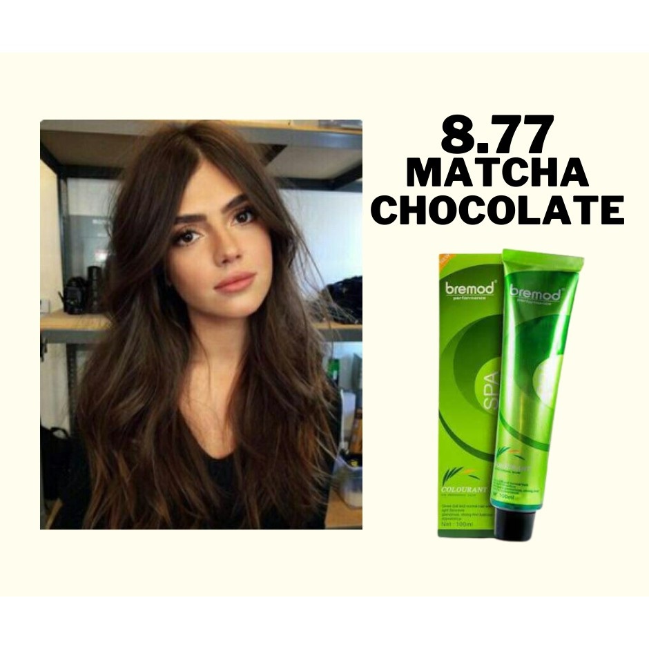 Espaceshipshop Bremod Hair Color and Oxidizer 8.77 Matcha Chocolate ...