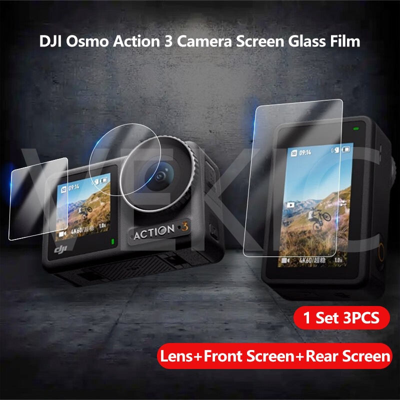 DJI Osmo Action 3 Front and Rear screen Protector film Camera Lens ...
