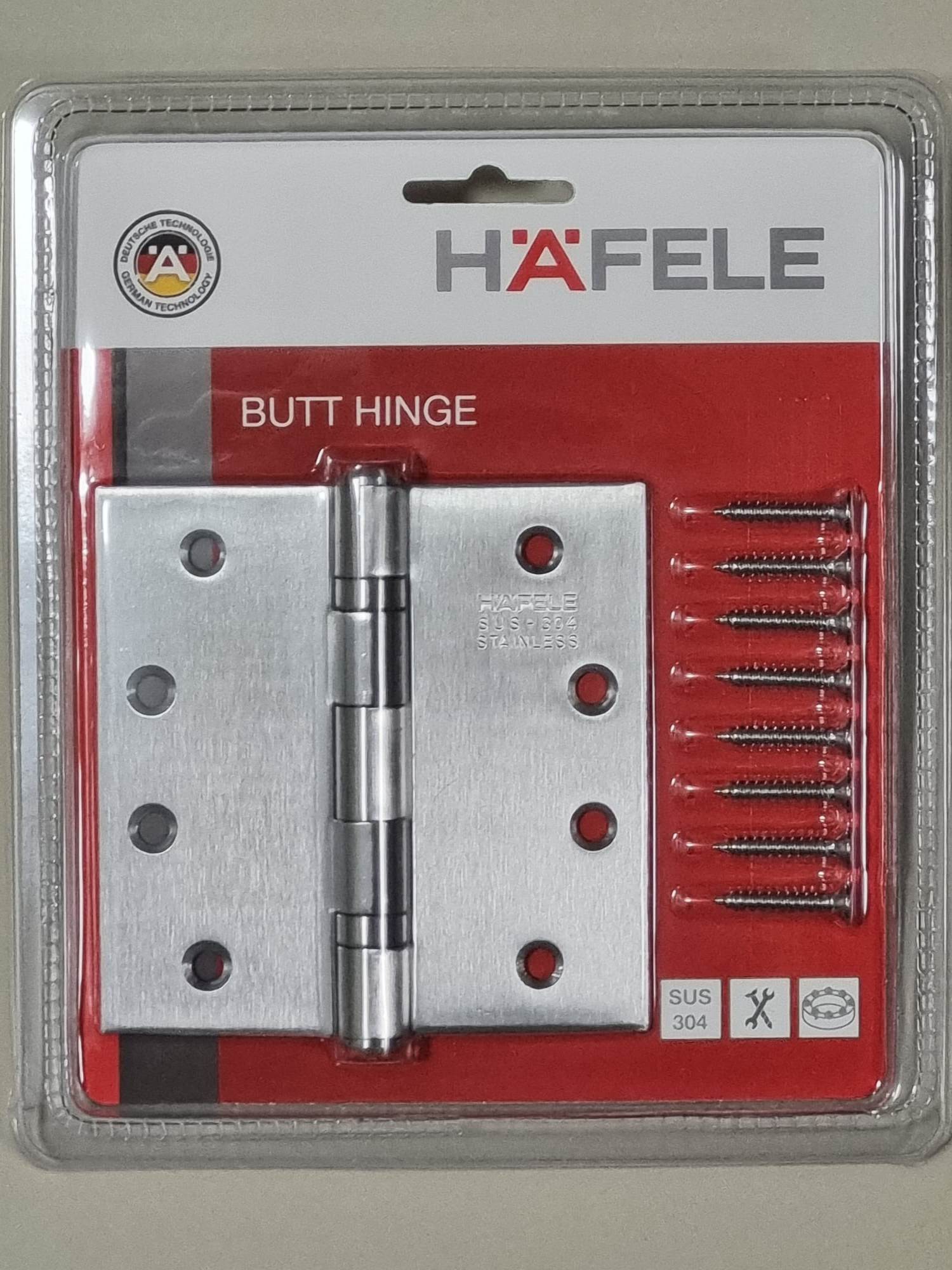 Hafele door hinge 4"x4" stainless steel SUS304 (1pair) | Lazada PH