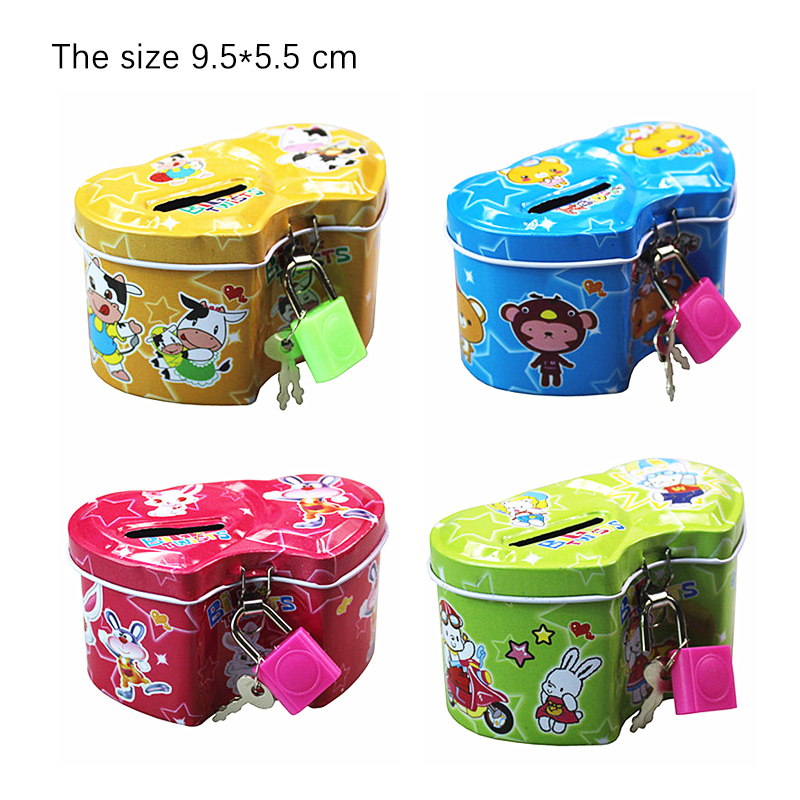 Mini Coin bank with Lock and Key Cute Piggy Bank Money Box Gift for ...