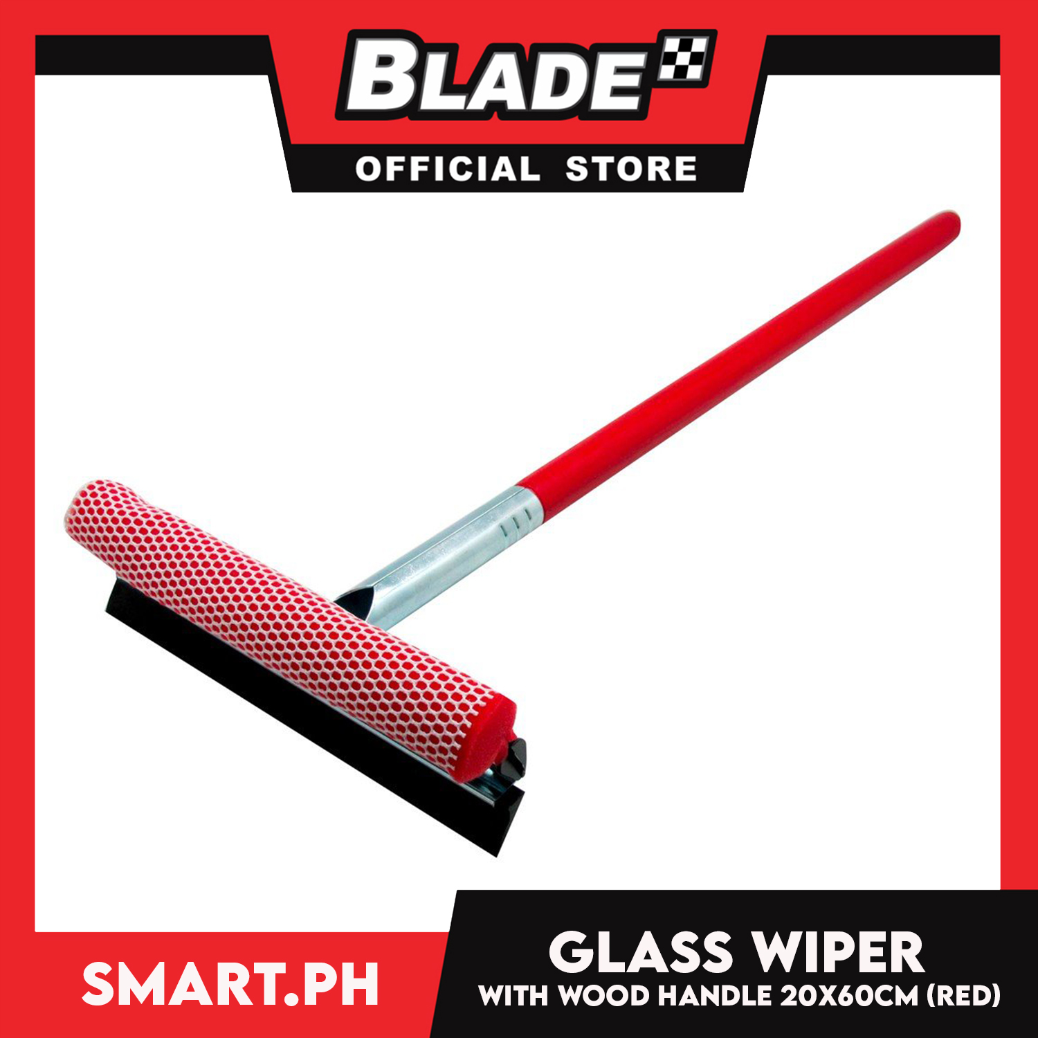 Wood Handle Glass Wiper 20x60cm (Red) | Lazada PH